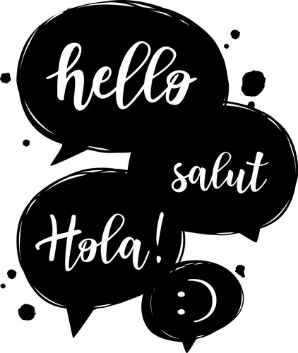 Hello In Different Languages. Different Language Speech Bubble - Hello ...