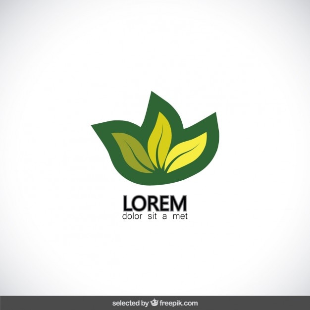 Green Leaf Emblem with Lorem Text Logo Design | Jiffy Designs