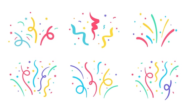 Vibrant Confetti Bursts and Streamers in Playful Celebration | Jiffy ...