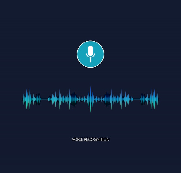 Vibrant Soundwave Visualizer with Microphone Icon on Dark Background | Jiffy Designs