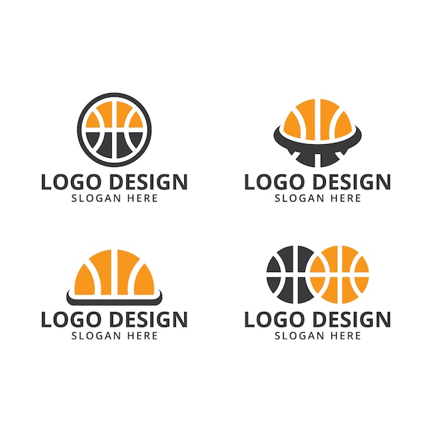 Vibrant Basketball Emblem Collection with Striking Color Schemes ...