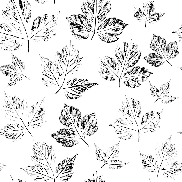 Elegant Monochrome Maple Leaf Pattern | Jiffy Designs