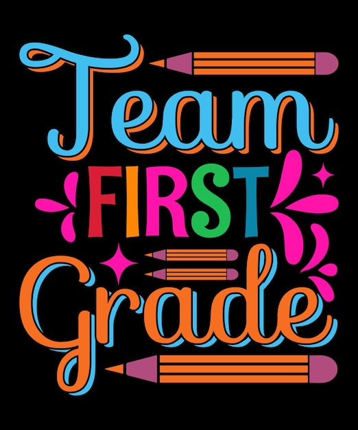 Vibrant Lettering Celebrating the First Grade Milestone | Jiffy Designs