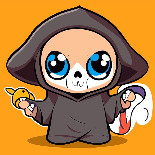 Adorable Hooded Creature with Expressive Eyes | Jiffy Designs
