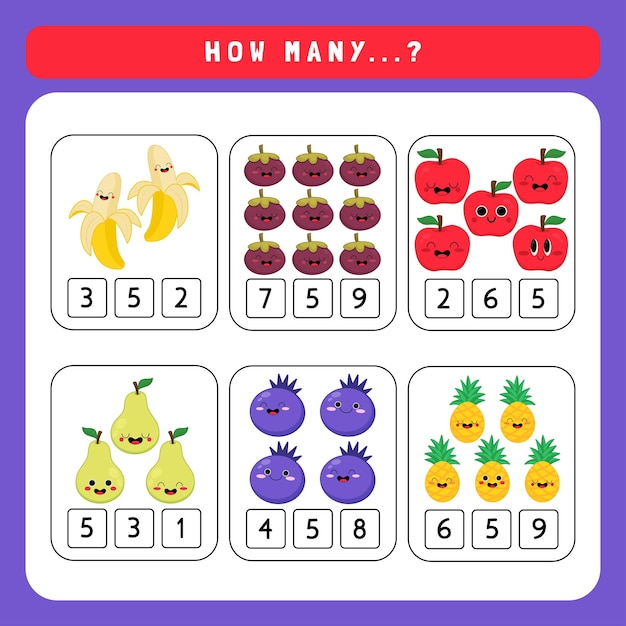 Colorful Fruit Counting Activity for Kids | Jiffy Designs