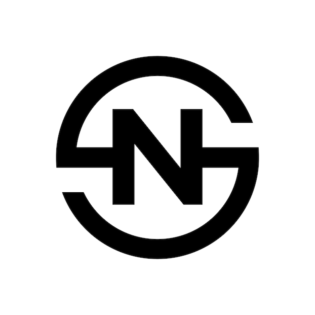 Bold Black and White Circular Logo with Interlinked Letters | Jiffy Designs