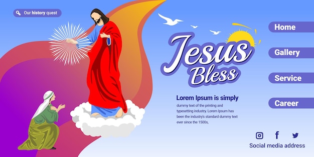 Radiant Savior: Jesus Blesses the Faithful in Vibrant Splendor | Jiffy ...