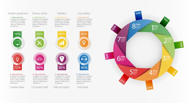 Colorful Infographic Pie Chart Showcasing Insightful Business Data ...