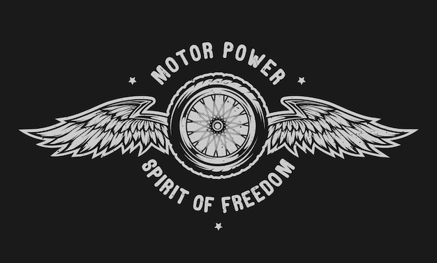 Winged Wheel Symbol of Motorcycle Power and Freedom | Jiffy Designs