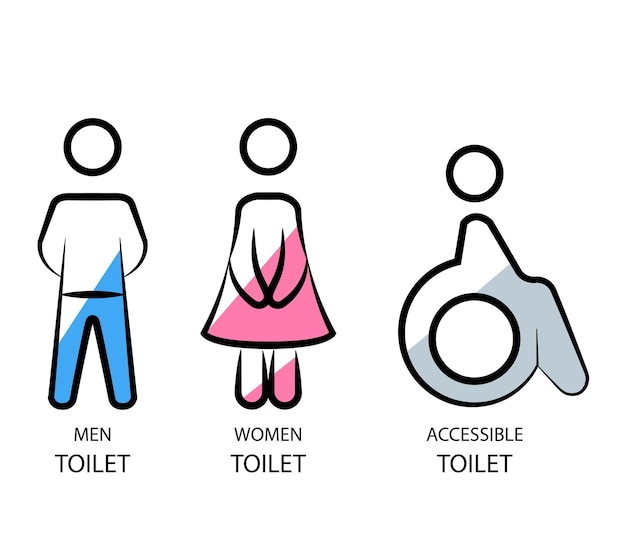 Inclusive Restroom Symbols: Gender-Neutral and Accessible Icons | Jiffy ...