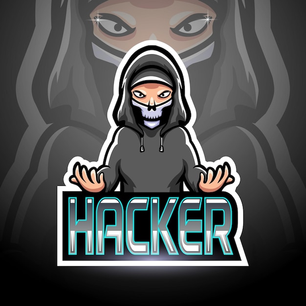 Menacing Hacker Mascot with Piercing Gaze | Jiffy Designs