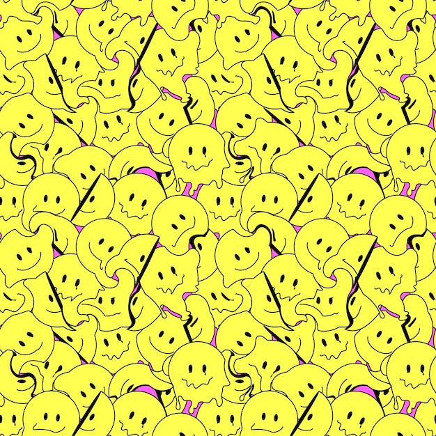 Cheerful Smiley Face Explosion: A Vibrant Pattern of Happiness | Jiffy ...