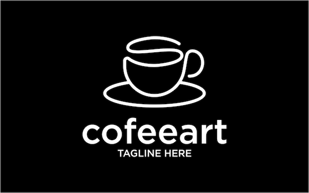 Elegant Coffee Cup Logo with Tagline for Coffeeart Brand | Jiffy Designs