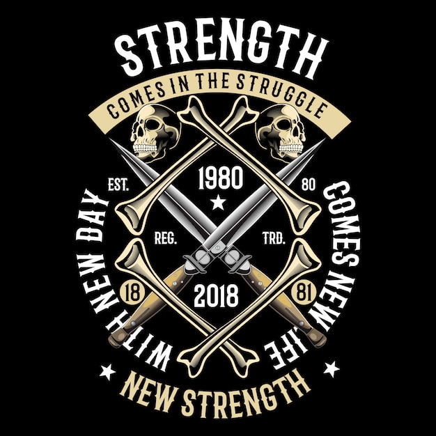 Vintage Strength Training Emblem with Crossed Barbells and Typography ...