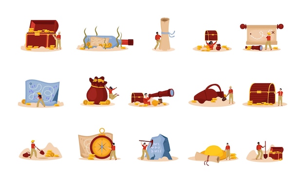 Vibrant Treasure Trove: A Captivating Collection of Pirate-Themed Icons ...