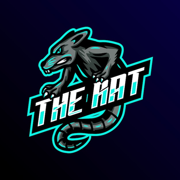 Fierce Neon Rat Mascot Logo with Bold Text | Jiffy Designs