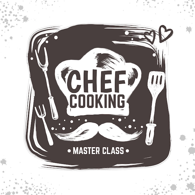 Delightful Chef Cooking Master Class Badge with Utensils | Jiffy Designs