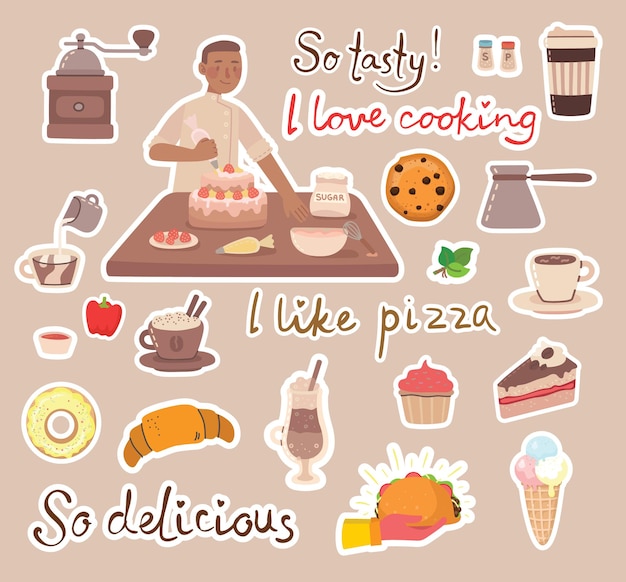 Delightful Collection of Cooking and Food-Themed Stickers | Jiffy Designs