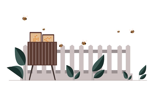 Whimsical Beehive Backdrop with Picket Fence | Jiffy Designs