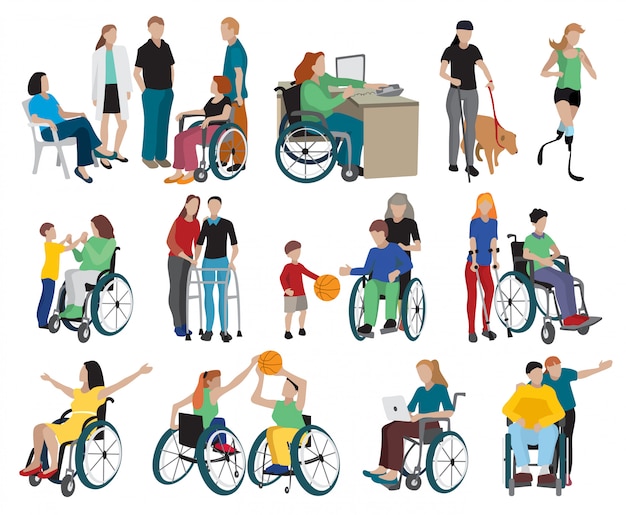 Diverse Collection of Illustrations Depicting People with Disabilities ...