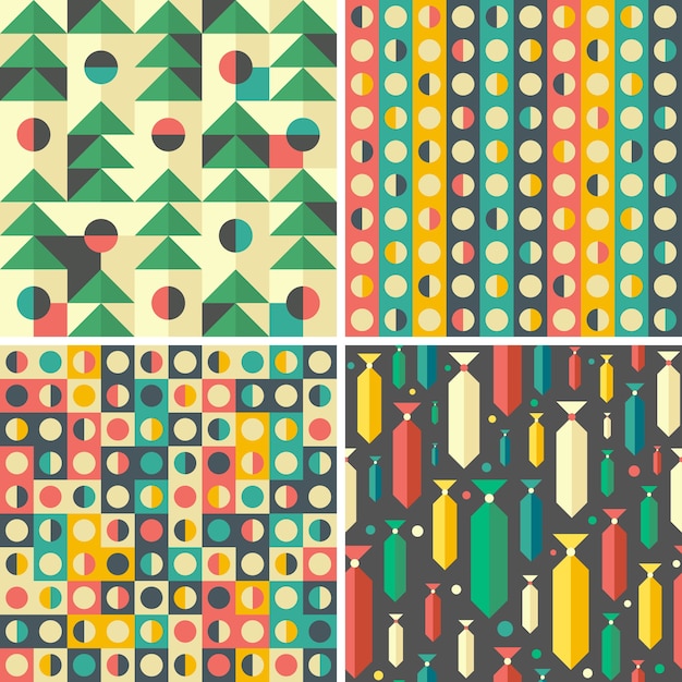 Vibrant Geometric Patterns and Shapes in Retro Color Palettes | Jiffy ...