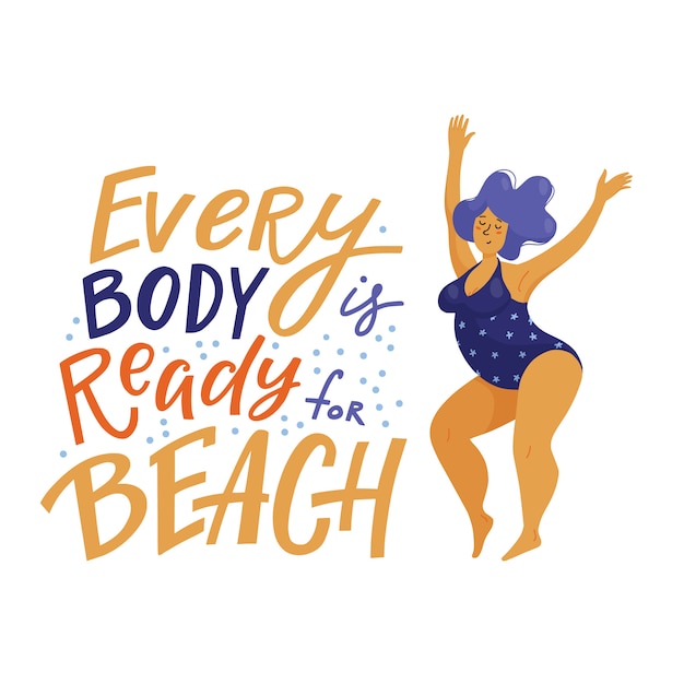 Vibrant Beach-Ready Figure Celebrates Body Positivity | Jiffy Designs