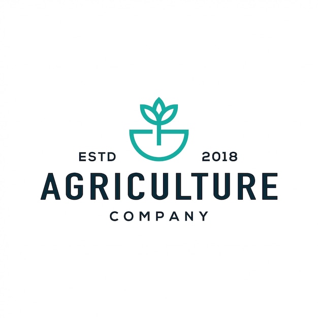 Agriculture Company Logo with Green Leaf and Established Year | Jiffy ...