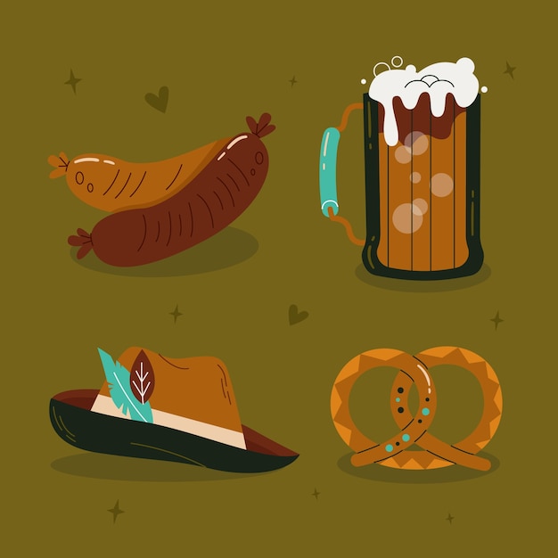 Vibrant Oktoberfest-Inspired Collection of Iconic German Symbols ...