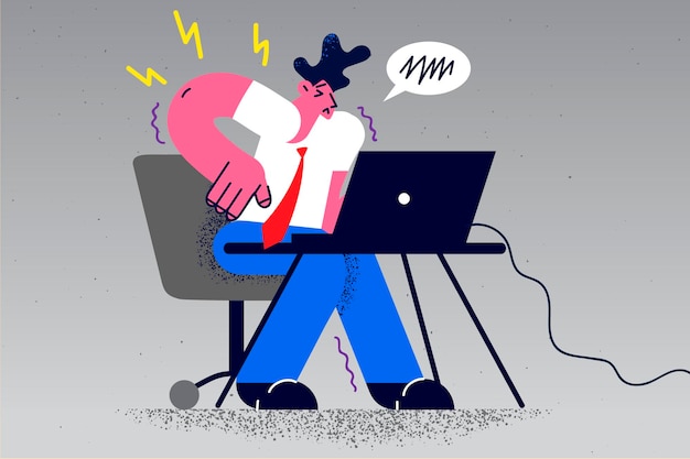 Vibrant Illustration of a Frustrated Laptop User | Jiffy Designs