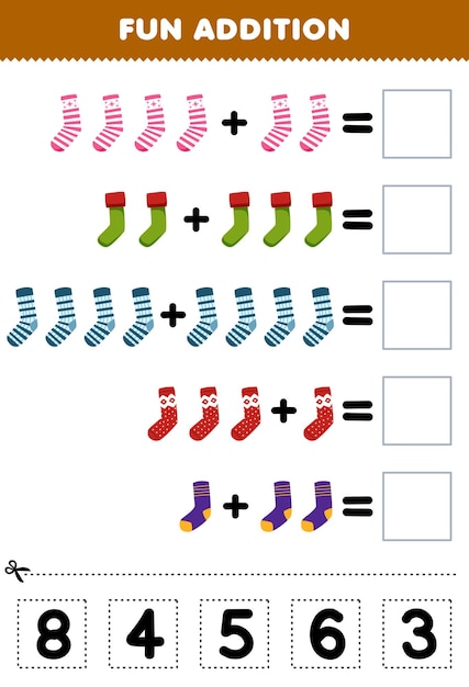 Festive Sock Addition: A Fun Math Activity | Jiffy Designs