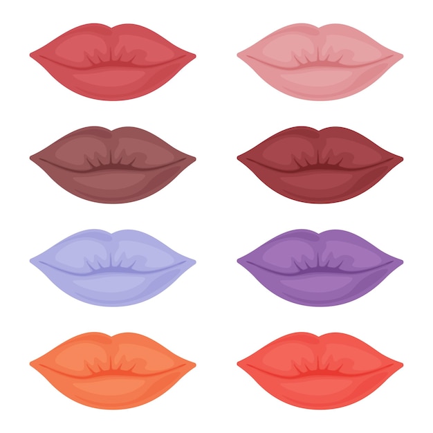 Vibrant Lip Illustrations in Diverse Hues and Shades | Jiffy Designs