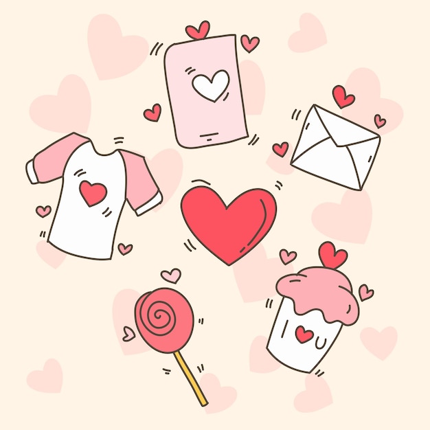 Whimsical Hearts and Love-Themed Doodles | Jiffy Designs