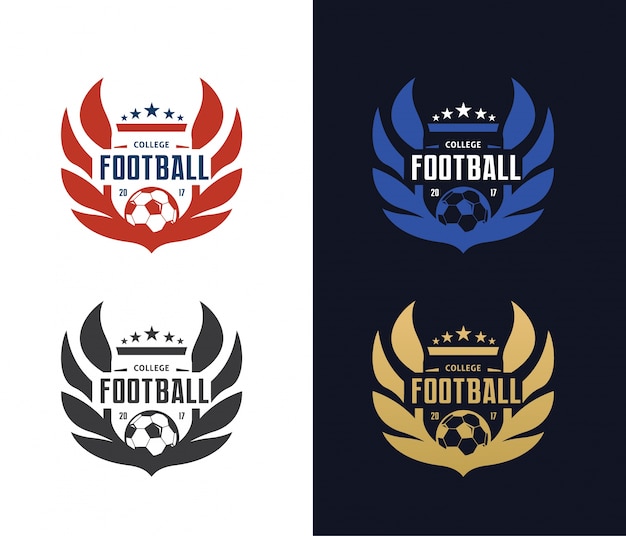 Vibrant Collection of Football Emblems with Winged Designs | Jiffy Designs