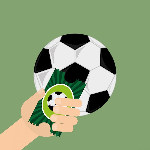 Hand Gripping Soccer Ball on Green Background | Jiffy Designs