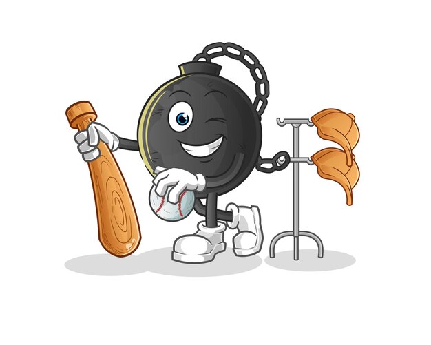 Friendly Wrecking Ball Character with Workout Gear | Jiffy Designs