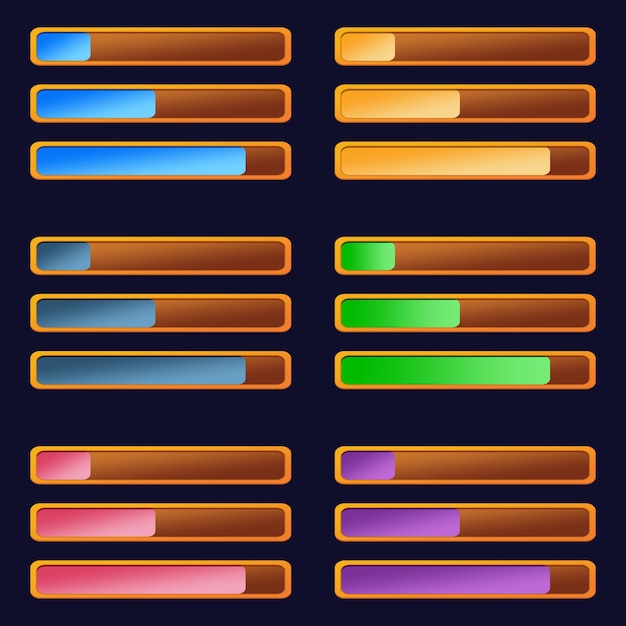 Vibrant Gradient Progress Bar Collection for Digital Interfaces | Jiffy ...