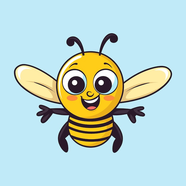 Cheerful Buzzing Bee with Bright Yellow Stripes | Jiffy Designs