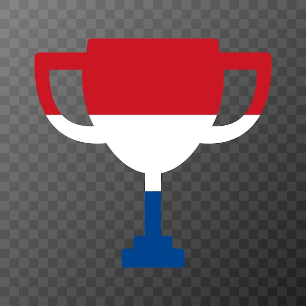 Vibrant Red and Blue Trophy Icon | Jiffy Designs