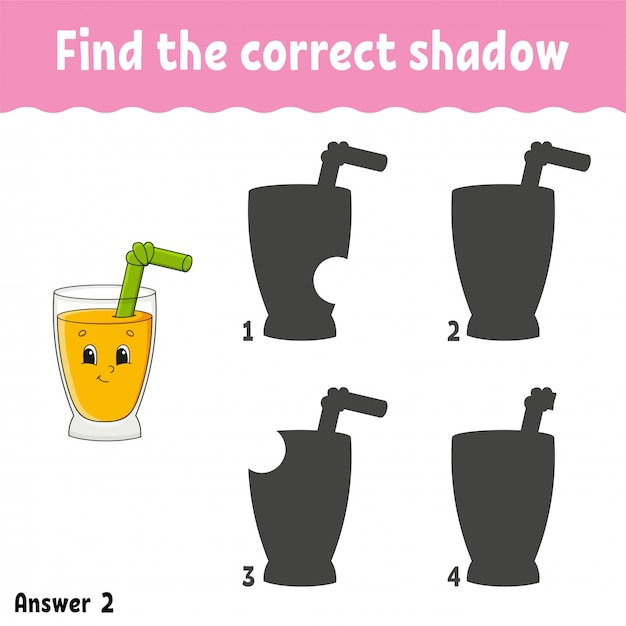 Cheerful Beverage Silhouette Matching Game | Jiffy Designs