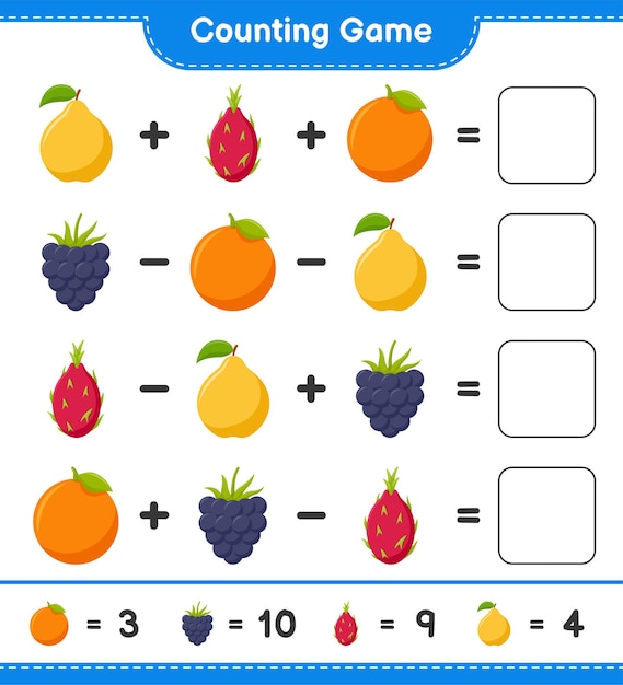 Counting Colorful Fruits and Berries | Jiffy Designs