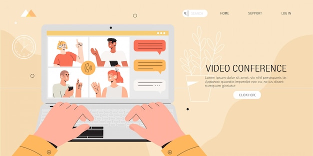 Diverse People Connecting Through Video Conference Platform | Jiffy Designs