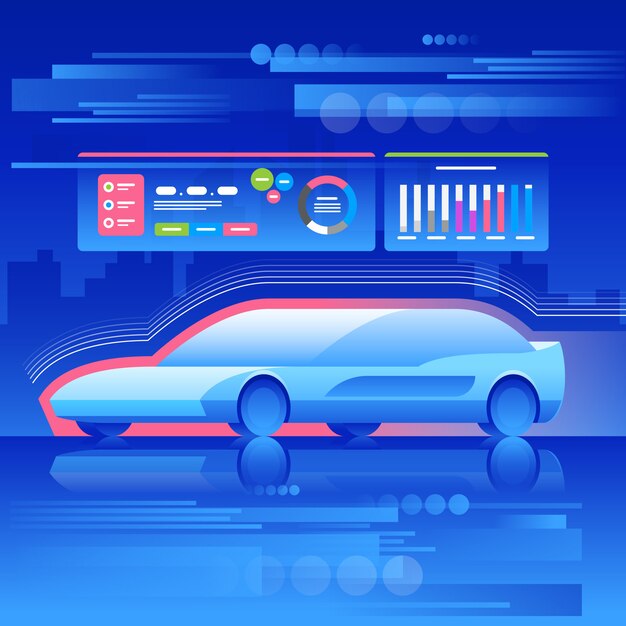 Futuristic car dashboard with sleek digital controls | Jiffy Designs
