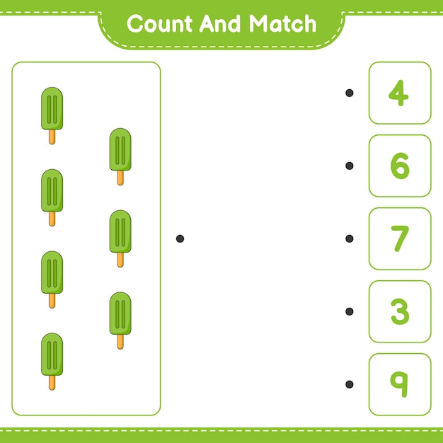 Vibrant Green Popsicle Matching Game | Jiffy Designs