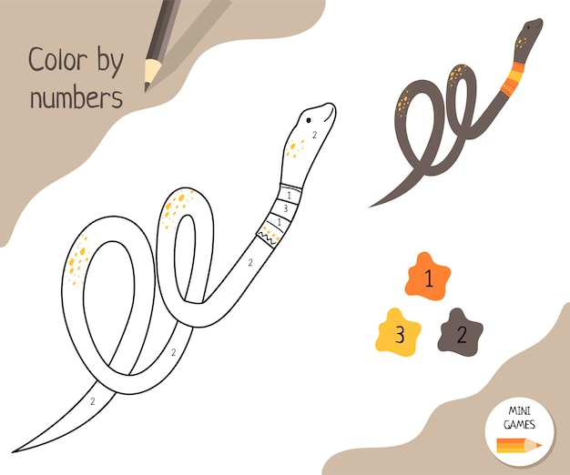 Vibrant Color-by-Number Snake Adventure | Jiffy Designs