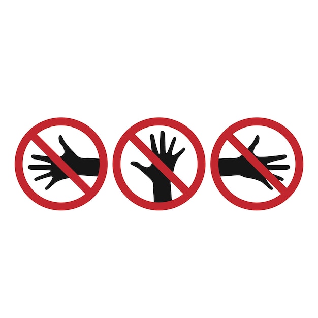 Hands Prohibited: Striking Circular Warning Signs | Jiffy Designs