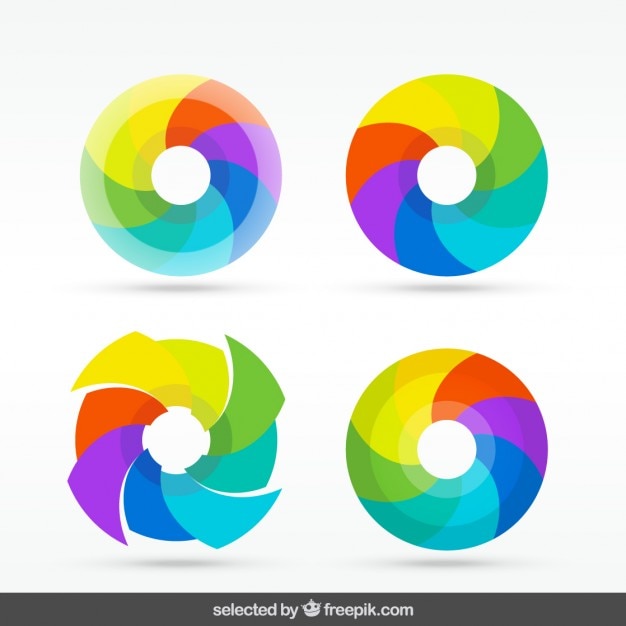 Vibrant Circular Rainbow Gradient Graphics Collection | Jiffy Designs