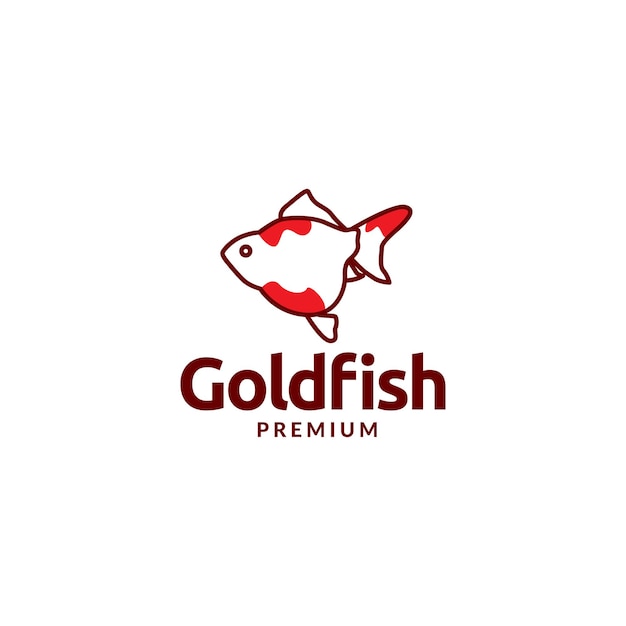 Stylized Goldfish Logo with Premium Text | Jiffy Designs
