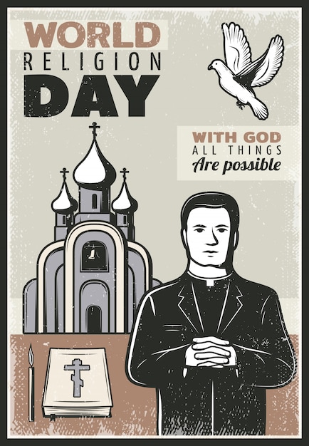 Reverent Celebration of Faith: World Religion Day Poster | Jiffy Designs