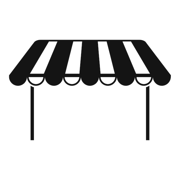 Elegant Black and White Striped Canopy Awning | Jiffy Designs