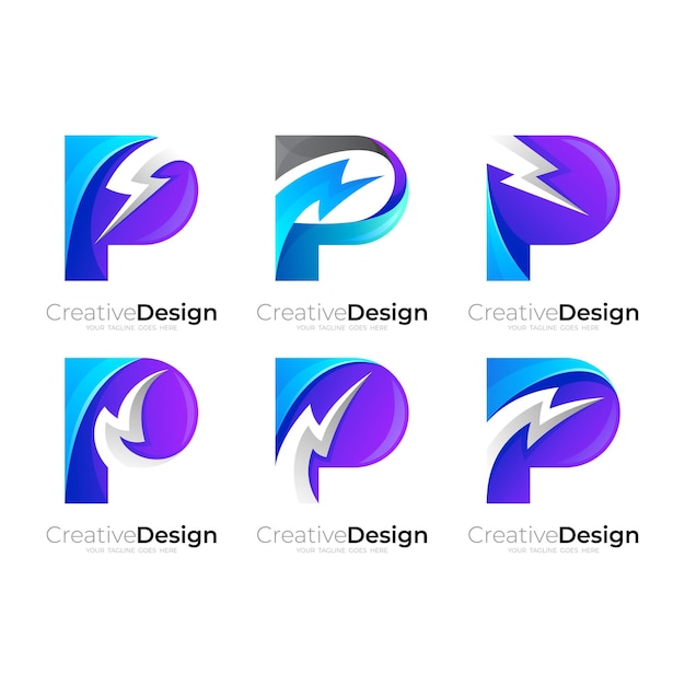 Dynamic and Vibrant Lightning Bolt Logos for Creative Design | Jiffy ...